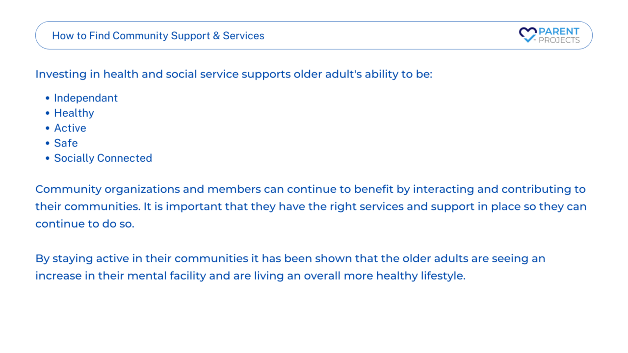 How To Find Community Support & Services - Parent Projects